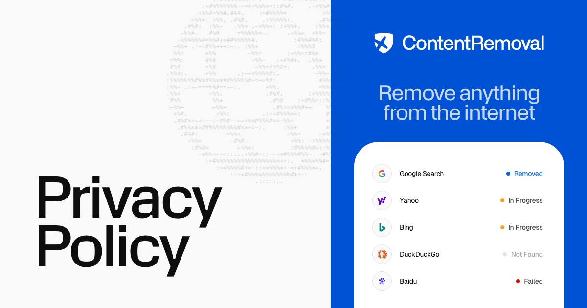 Privacy Policy | Content Removal